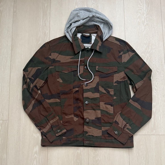 Nomad | Shirts | Nomad Camouflage Field Jacket With Gray Hood | Poshmark